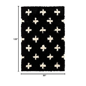 Mark&Day Area Rugs, 8x10 Kapeleind Modern Black Area Rug, Black White Beige Carpet for Living Room, Bedroom or Kitchen (8' x 10')