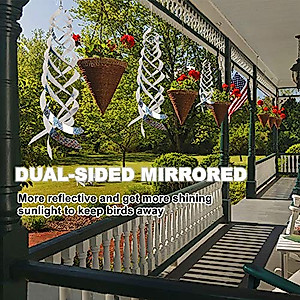 Hausse 30 Pack Reflectors Scare Rods & 3 Pack Spiral Reflectors Silver Mylar Spinner