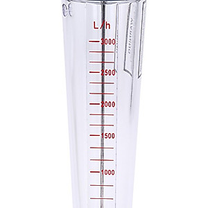 Small Water Flow Meters 300-3000L/H Plastic Tube Water Rotameter LZS-25 Liquid Flow Meter Flowmeter Float Double Female Connector for DN 25 Tube ﻿