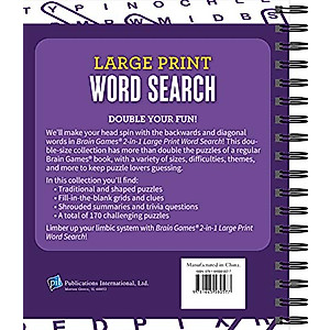 Brain Games 2-in-1 - Large Print Word Search: Rest Your Eyes. Challenge Your Brain.