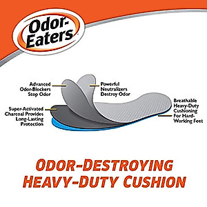 Odor-Eaters Ultra Durable, Heavy Duty Cushioning Insoles, 1 pair (Pack of 4)