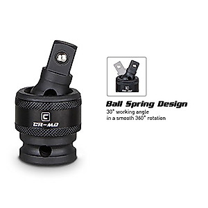 Capri Tools Premium Impact Universal Joint Set, CrMo, 3-Piece