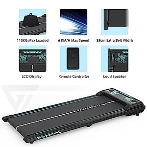 CITYSPORTS Treadmill Under Desk, Walking Pad Treadmill, Treadmill Ultra Slim & Portable for Home