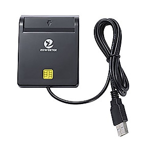 ZOWEETEK CAC Card Reader Military, Smart Card Reader DOD Military USB Common Access CAC, Compatible with Windows, Mac OS and Linux