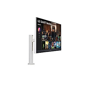LG (32SQ780S) - 32-Inch 4K UHD(3840x2160) Display, Ergo Stand, webOS Smart Monitor, ThinQ Home, Magic Remote, USB Type-C™, 2x5W Stereo Speakers, AirPlay 2, Screen Share, Bluetooth,White