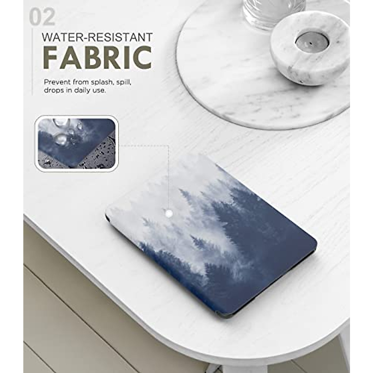 MoKo Case for 6.8" Kindle Paperwhite (11th Generation-2021) and Kindle Paperwhite Signature Edition, Light Shell Cover with Auto Wake/Sleep for Kindle Paperwhite 2021 E-Reader, Gray Forest