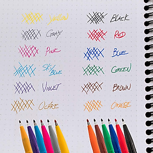 Pentel Arts Sign Pen Brush Tip, Assorted Ink, 6-Pk (S520RBP6M)