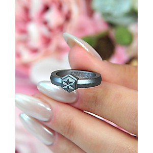 Rinfit Silicone Rings for Women - Silicone Wedding Bands Women - Womens Wedding Ring - Stackable Silicone Rings Women Couture - Patented Design - Silver, Size 6