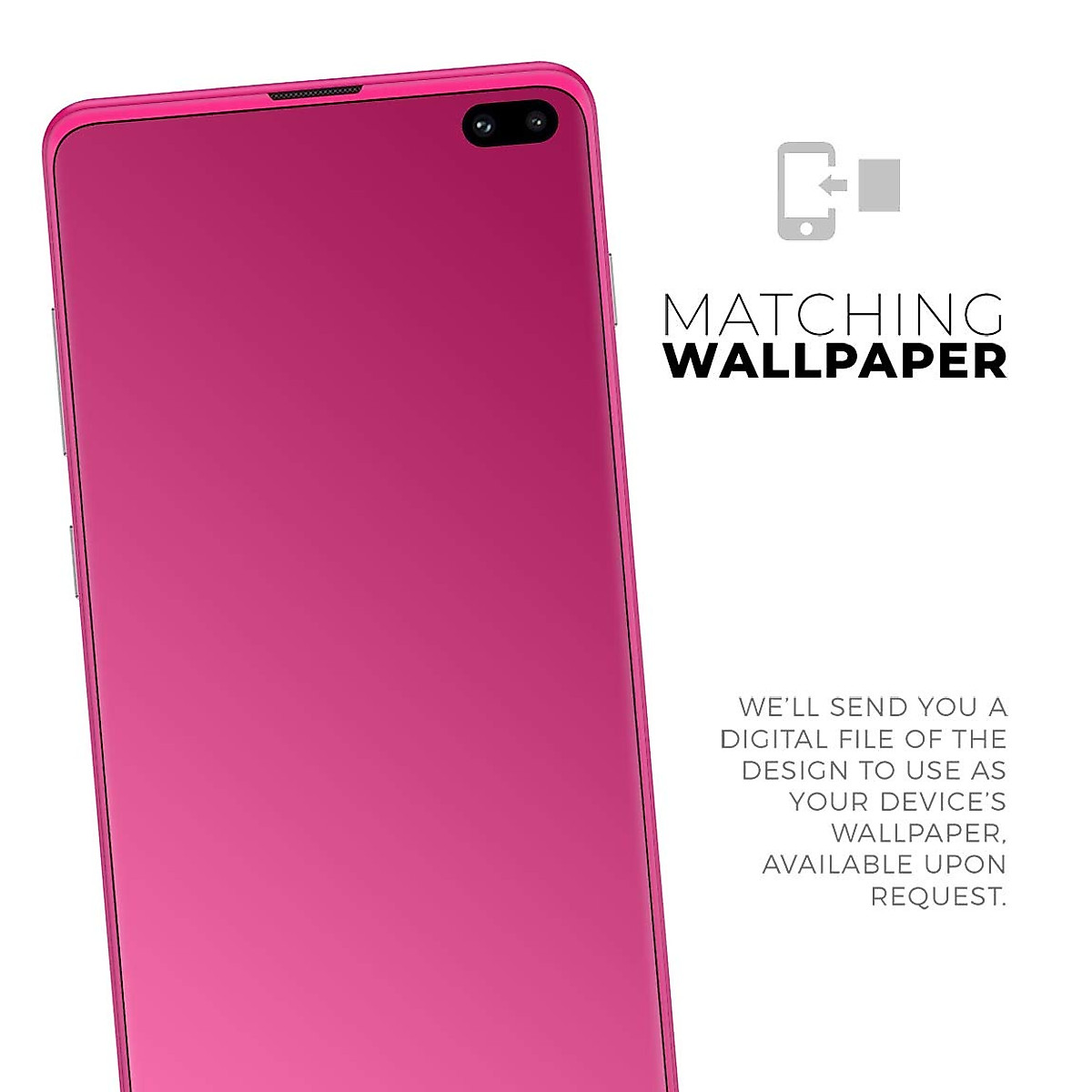 DesignSkinz Solid Pink V2 Protective Vinyl Decal Wrap Skin Cover Compatible with The Samsung Galaxy S20 (Screen Trim & Back Glass Skin)