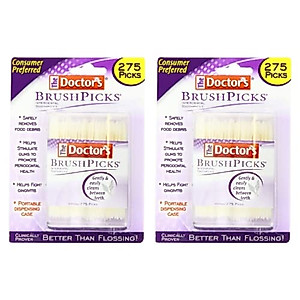 The Doctor's BrushPicks Interdental Toothpicks, 275 Count (Pack of 2)