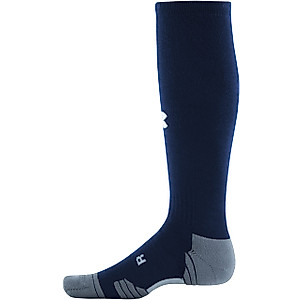 Under Armour Adult Team Over-The-Calf Socks, 1-Pair, Midnight Navy/Graphite/White, Medium