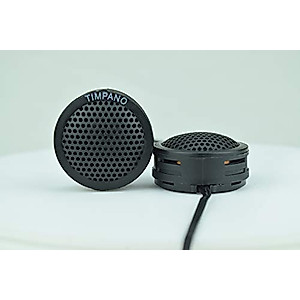 Timpano TPT-ST1 Dome Tweeter, 1 Inch Tweeter Set for Car Audio, Angle or Surface Mount Tweeters, 4 Ohm Soft Dome 150 Watts Max Power Tweeter for Pro Car Audio (Pair)