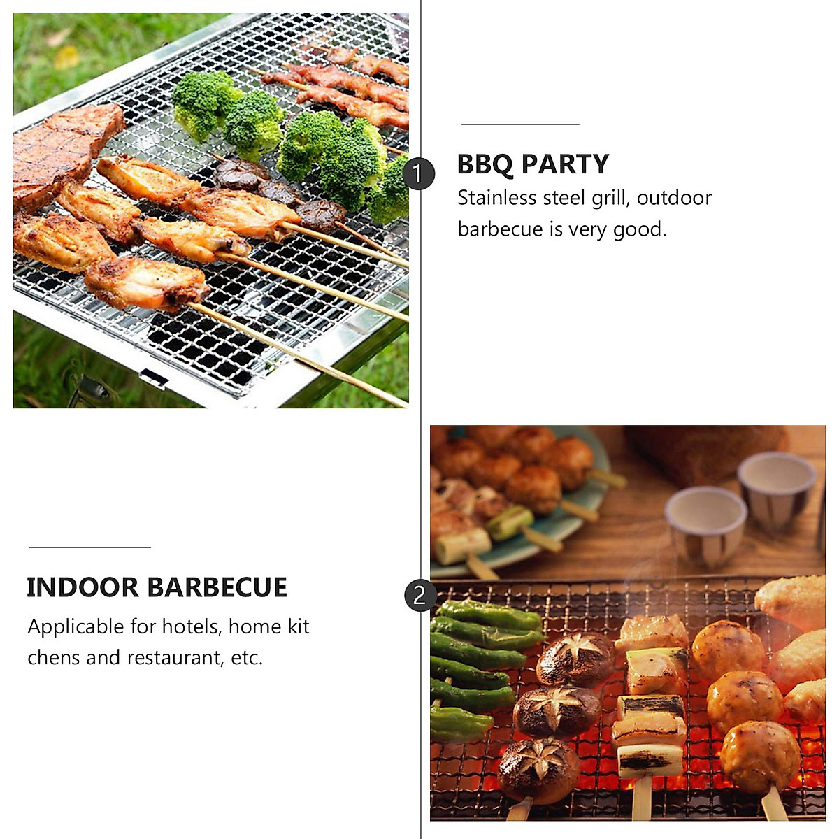 Cabilock Grill Net Bbq Grates Replacement Bbq Wire Mesh Stainless Steel Grill Grate Stainless Steel Bbq Grill Baking Rack for Oven Grill Rack Cooling and Baking Rack Component Barbecue