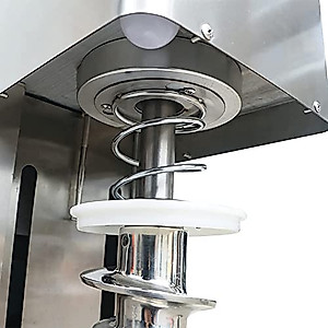 INTBUYING 110V 750W Frozen Fruit Ice Cream Yogurt Blender, 304 Stainless Steel Swirl Spiral Mixing Blade, Frozen Milkshake Fruit Dessert Mixer with Two Cone Hopper