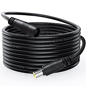 Electop DC 8mm Extension Cable 20Ft, DC 8mm Cord 14AWG DC 8mm Female to Male Adapter Connector Cable 8mm DC Power Plug for GZ Yeti Jackery Solar Generator Portable Power Station and Solar Panel