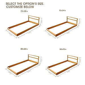 BUSYWOOD Loft Floor Bed for Kids - Comfortable Teen Bed - Wood Loft Bed Frame for Kids - Cozy Junior Floor Bed - Girls Bed - Boys Bed - Toddler Floor Bed (Model 9, Floor)