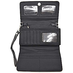 Western Style Rhinestone Cross Tote Concealed Carry Purse Laser Cut Handbag Women Shoulder Bag Wallet Set (#2 Brown)