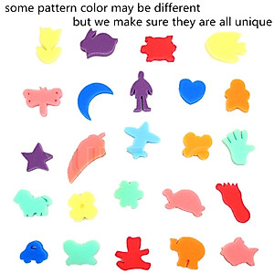 Fycooler Kids' Art Paintbrushes-Kids Paint Brushes Sponge Kits Painting Tool Kit 40Pcs Paint Supplies Painting Brushes Drawing Tools Kits,Children Early DIY Learning Paint Sets for Kids Toddlers