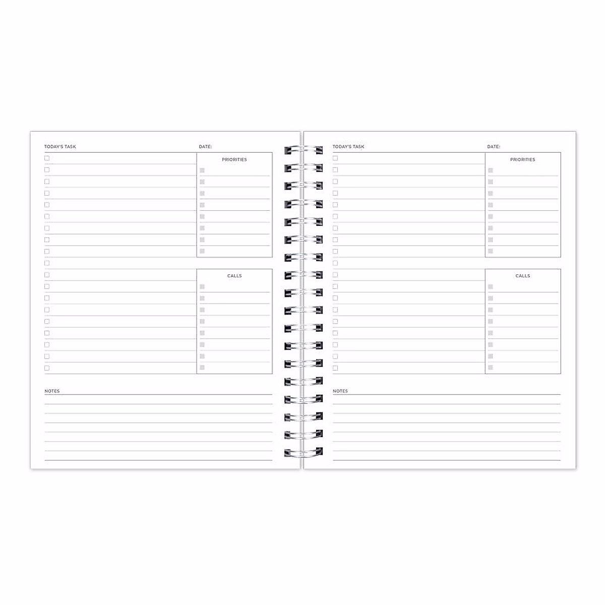 2022, Blueline Undated Task Planner, Duvet Laminated Cover, Black, 9.25" x 7.25", 270 Pages (B310.81)
