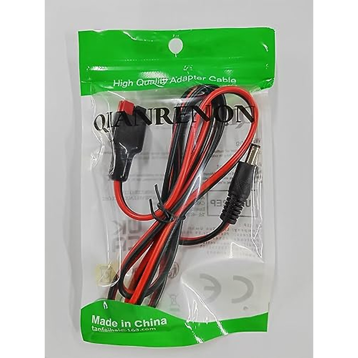 QIANRENON 45A Connector to DC Solar Extension Cable DC5525 (5.5 x 2.1mm) to Solar Panel Power Plug Adapter Connector 16AWG for Portable Generator Backup Battery& Foldable Solar Panel 3.9ft/1.2m