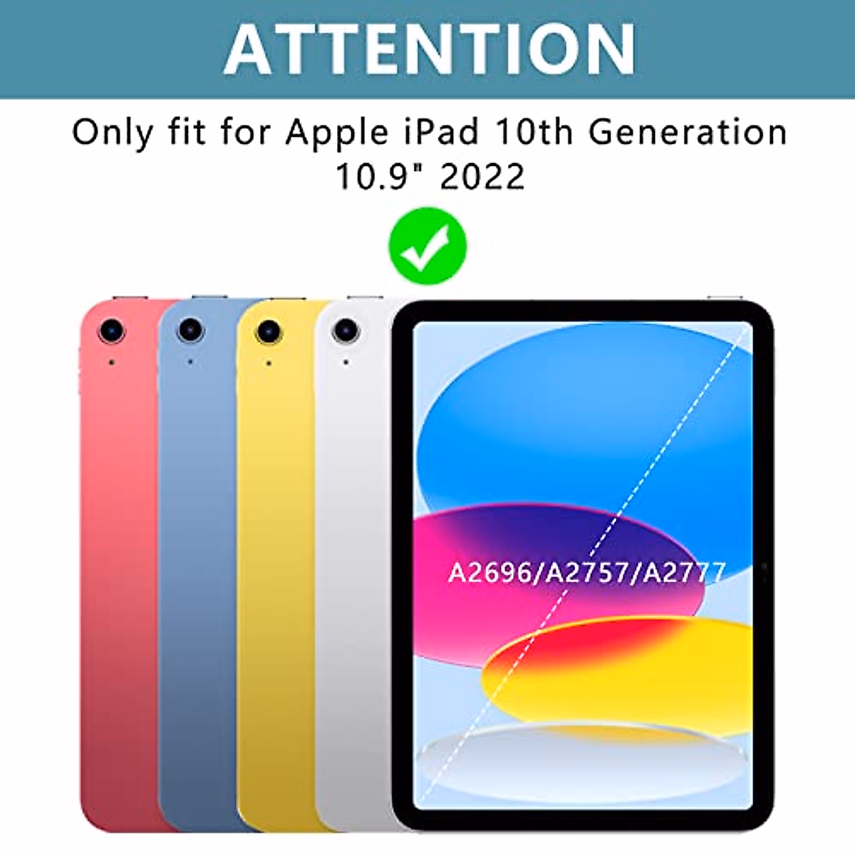 MMK for iPad 10th Generation Keyboard Case 2023/2022, Keyboard Case for iPad 10th Gen 10.9", Detachable Wireless Keyboard Case with Pencil Holder for iPad 10.9 inch