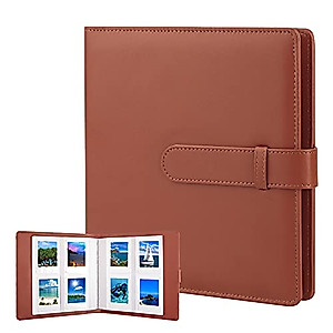 256 Pockets Photo Album for Fujifilm Instax Mini 11 12 9 7+ 40 Evo Liplay 90 8 Instant Camera/Mini Link SP-1 Printer, Photo Album for Polaroid Zink 2x3" Photo/Mint Zip Instant Camera Printer (brwon)