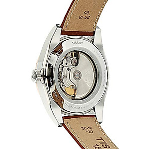 Tissot mens Gentleman Stainless Steel Dress Watch Brown T9274074626100