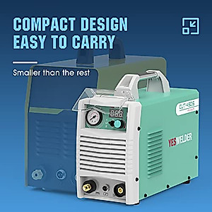 YESWELDER Plasma Cutter Dual Voltage 110/220V,45 Amp Non-Pilot Arc Digital Display IGBT Portable plasma cutter machine with accessories