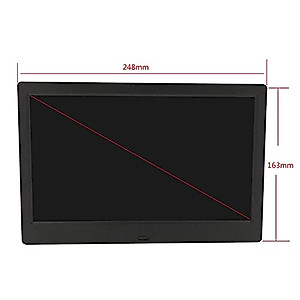 10-inch Digital Photo Frame 1024×600 high-Definition Digital Photo Frame Electronic Album Advertising Machine Display Ratio 16:9 (Color : Black)