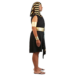 Fun Costumes Dark Pharaoh Costume - Plus Size Adult Egyptian Outfit - 2X - Black