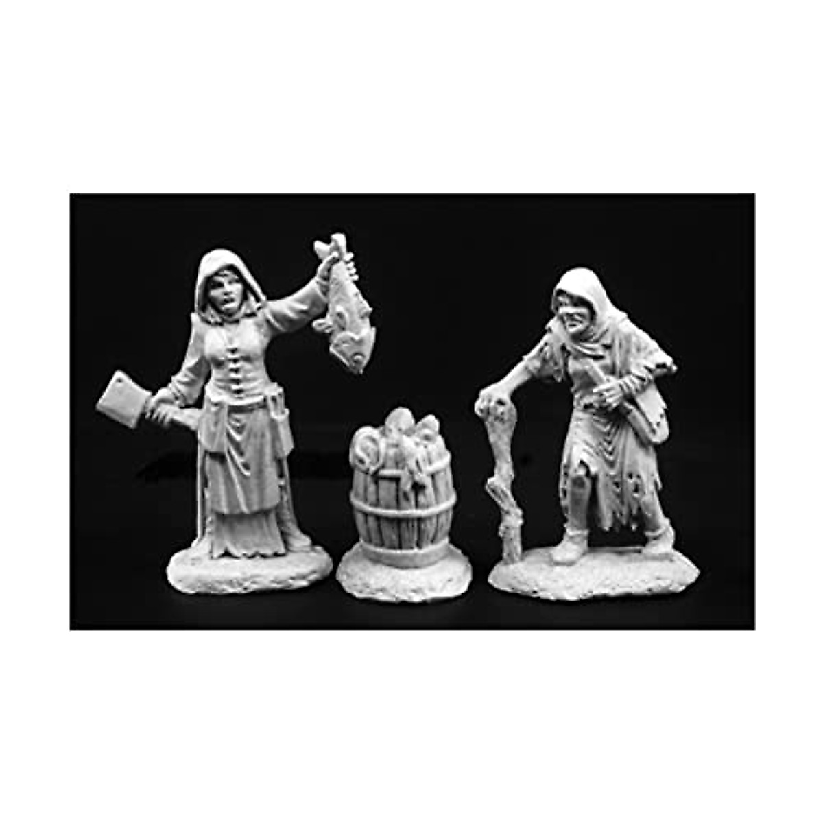 Townsfolk Dreadmere Fishwife And Crone Miniature 25mm Heroic Scale Dark Heaven Legends