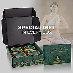 Scented Crystal Candles for Women Gift Set - Aromatherapy Candles with Crystals Inside - Meditation Candles - Clean and Slow Healing Candles - Fancy Candles for Birthday or Any Occasion - 4 Pack