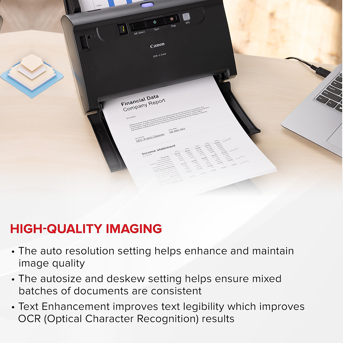 Canon 0651C002 ImageFORMULA DR-C240 Office Document Scanner