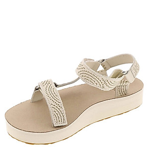 Teva Women's Midform Universal Geometric Sandal, White Swan, 8