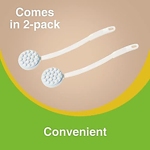 BodyHealt Lotion Applicator and Massager – Handheld Self Lotion Applicator for Back, Foot Lotion, Shower Gel, Tanning, Skin Cream & Sunscreen Lotion. Long Shower Bath Brush, Easily Roll-On Dispenser