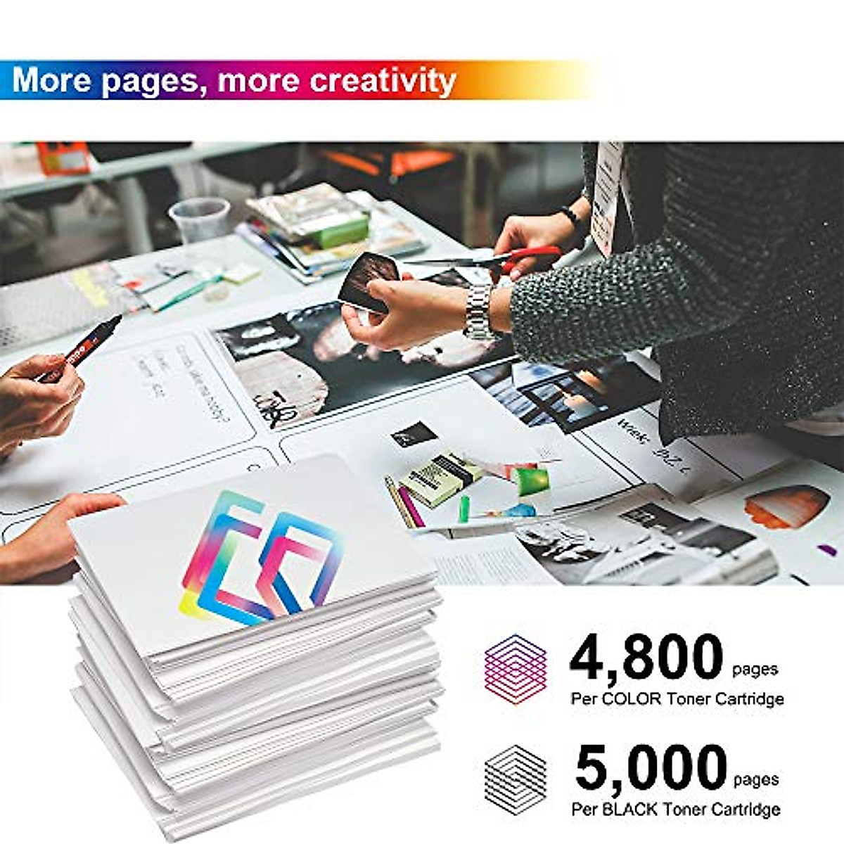 CHENPHON Remanufactured Xerox VersaLink C400 C405 Toner Cartridges Replacement for Xerox 106R03512 106R03514 106R03515 106R03513 Toner Cartridge, High Yield 4-Pack KCMY