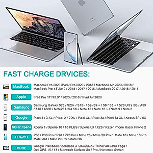 UDATON USB C to USB C Cable, USB C Cable, 60W Fast Charging Cable 2 Pack 6FT, Durable Long Nylon Braided Lightning Android Charger Cable Compatible with Samsung S21 S20, MacBook, iPad, Switch, Black