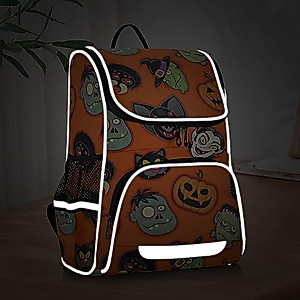 Sletend Large Capacity Printing Student Shoulder Bag for Children Teenagers Halloween Laptop Bag School Bag for Work School, Men's and Women's Travel Backpack