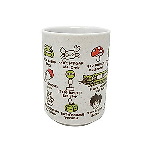 Studio Ghibli via Bluefin Benelic My Neighbor Totoro "Totoro and Friends" Japanese Teacup - Official Studio Ghibli Merchandise, White (BNL18304)