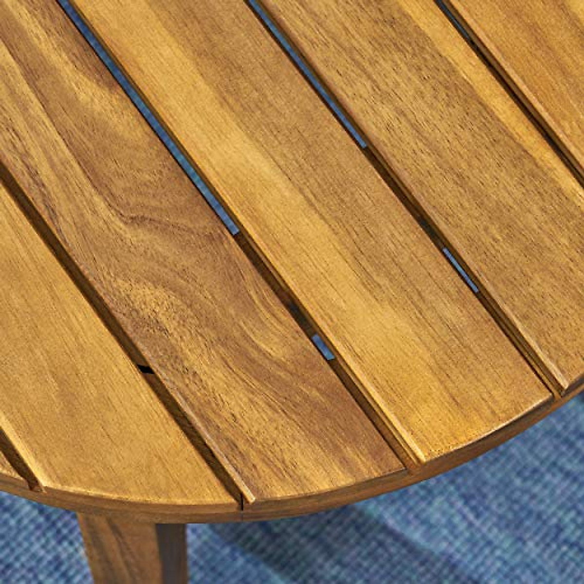 Christopher Knight Home Parker Outdoor 16" Acacia Wood Side Table, Teak Finish