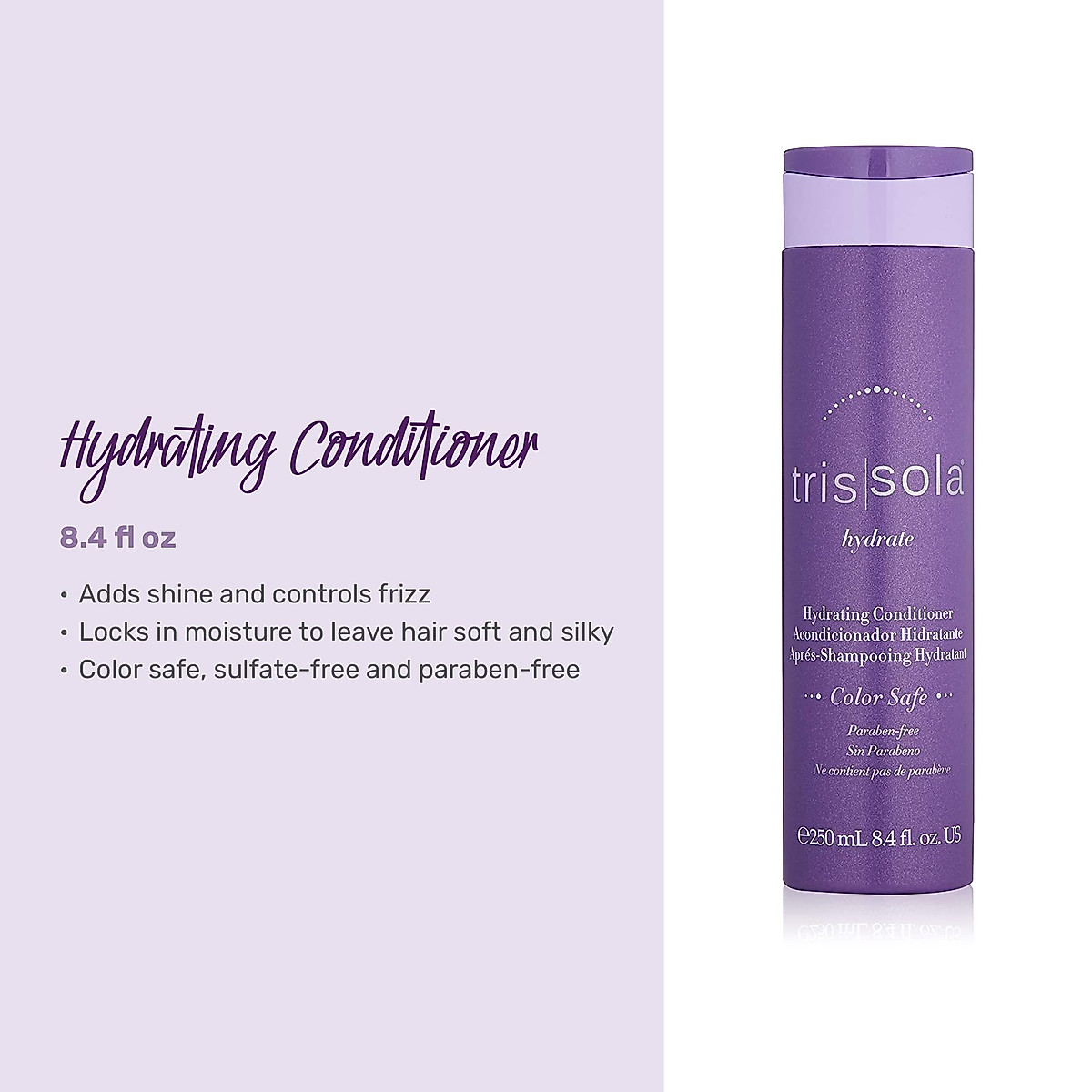 Trissola Hydrate Conditioner - Moisturizing Color-Safe Hair Conditioner (8.4 oz)