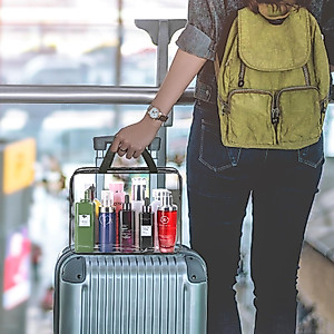 HAOGUAGUA 3 Pieces Large Clear Travel Bags for Toiletries, Waterproof Clear Plastic Cosmetic Makeup Bags, Transparent Packing Organizer Storage Bags (Black)