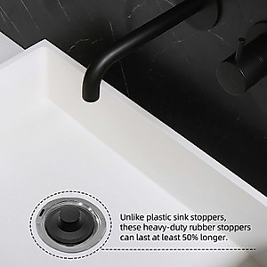 (2 Pack) Exact Replacement for InSinkErator STP-PL/STPPL Black Rubber Sink Stopper for Garbage Disposal – Compatible with Standard 3-1/2" Drains from Kohler, Waste King, Whirlpool, and More