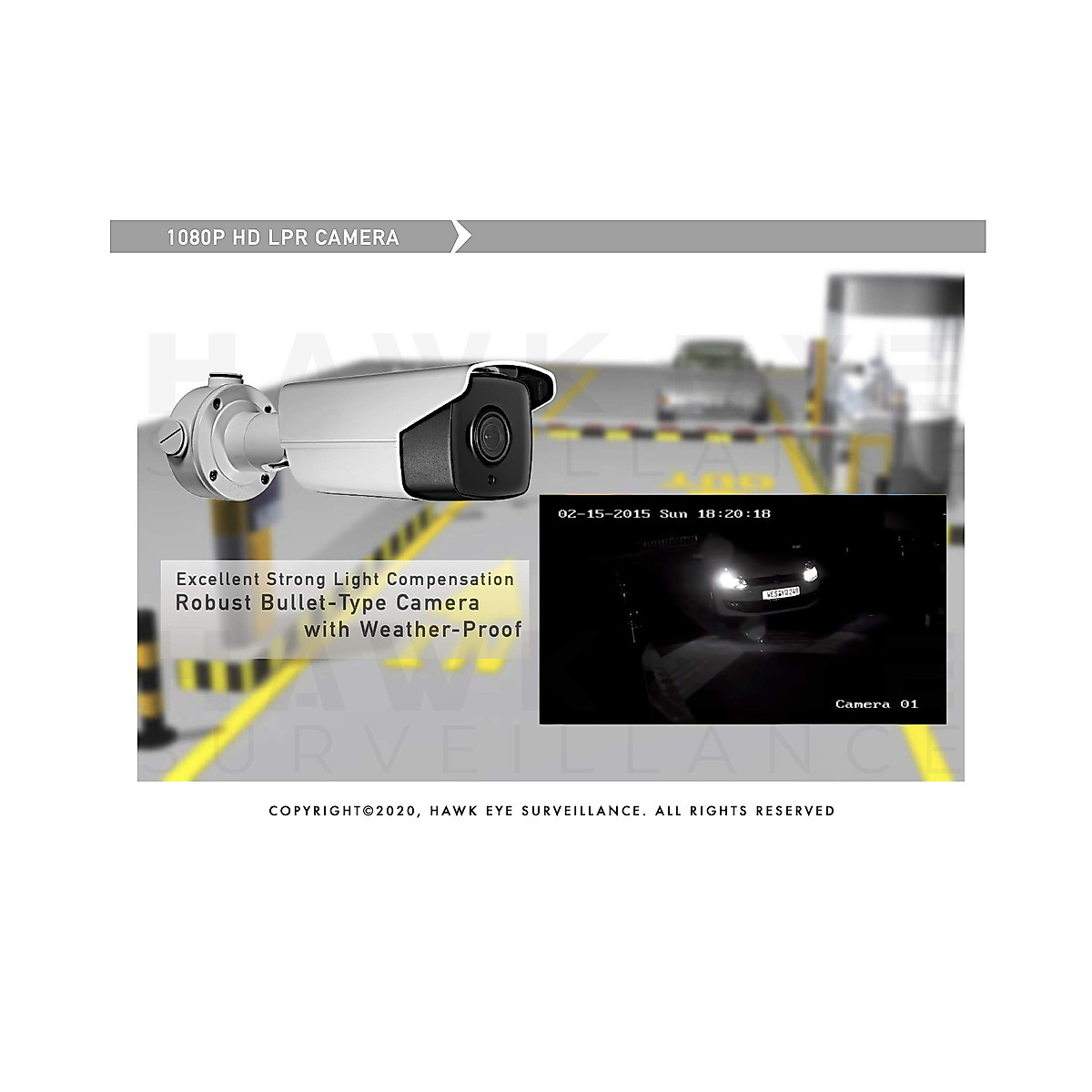 2MP License Plate Recognition Camera - Smart IP PoE Motorized VF 2.8-12mm Lens Bullet for License Plate Capture, Exterior Compatible with Hikvision DS-2CD4A26FWD-IZS