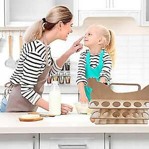 Eibhbuyey Chicken Shaped Wood Stand Wooden Eggs Storage Shelf Convenient Eggs Dispenser Easy to Eggs Kitchenwares