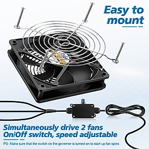 Solar Powered Waterproof Fan Kit, High Speed Exhaust Fan Solar Panel, DIY Cooling Ventilation Project for Chicken Coop, Greenhouse, Dog House, Shed, Gable, Attic