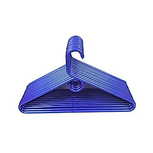 12 Set Heavy Duty Tubular Hangers Blue Jumbo Plastic Adult Cloth Coat Suit Closet Organization Hanger
