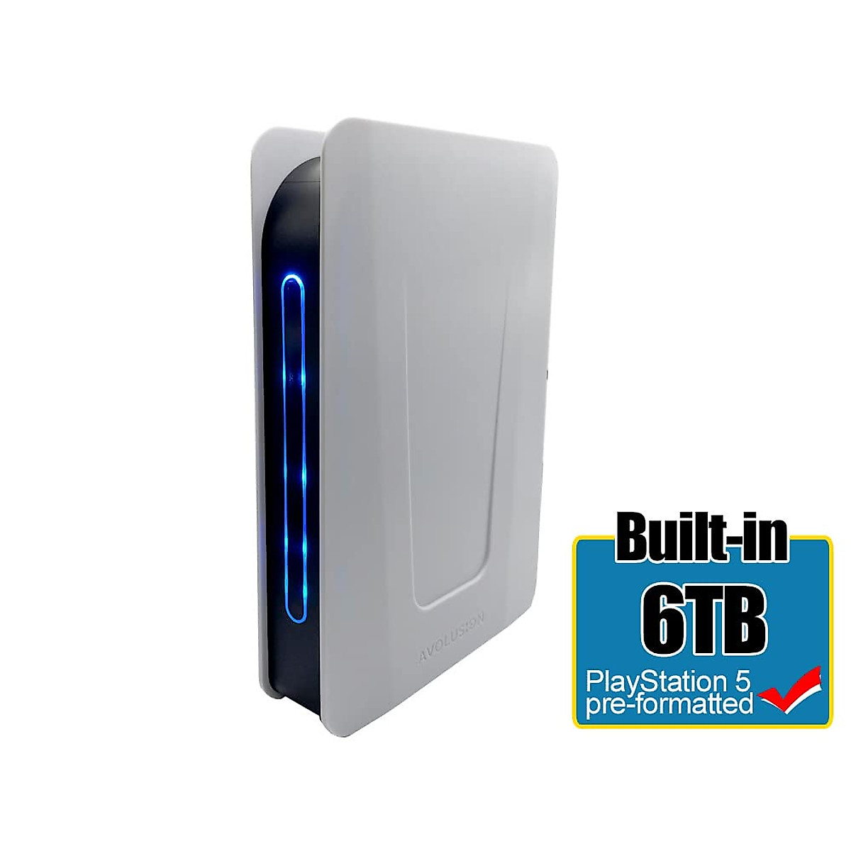Avolusion PRO-T5 Series 6TB USB 3.0 External Gaming Hard Drive (for PS5 Game Console) (White) - 2 Year Warranty