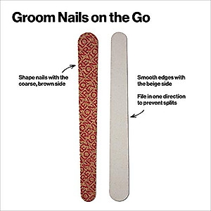 Compact Nail File by Revlon, Dual Sided Nail Care Tool, Smooths & Shapes Nails, Easy to Use, Compact Emery Boards (Pack of 10)