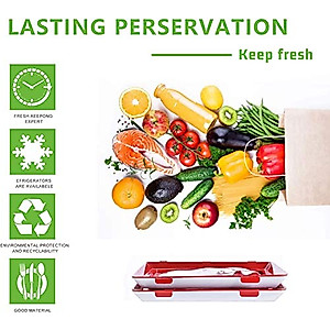 Food Plastic Preservation Tray,Stackable Food Tray Reusable Creative Food Preservation Tray for Food Preservation 4 Pack (white)